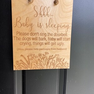 Sleeping Baby Door Sign/ Quiet Door Sign/ Do Not Disturb Sign - Etsy