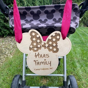 Personalized Theme Park Sign for Stroller ID Tags Stroller Name Plates ...