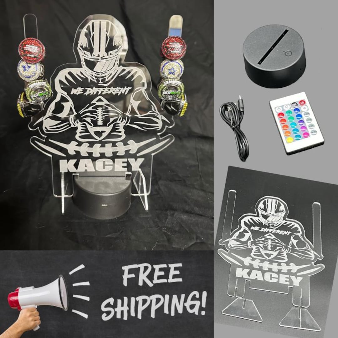 Custom Championship Ring Holder Light up Display Kids Trophy Night ...