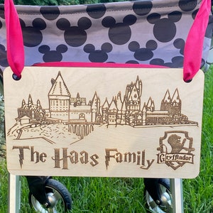 Personalized Theme Park Sign for Stroller ID Tags Stroller Name Plates ...