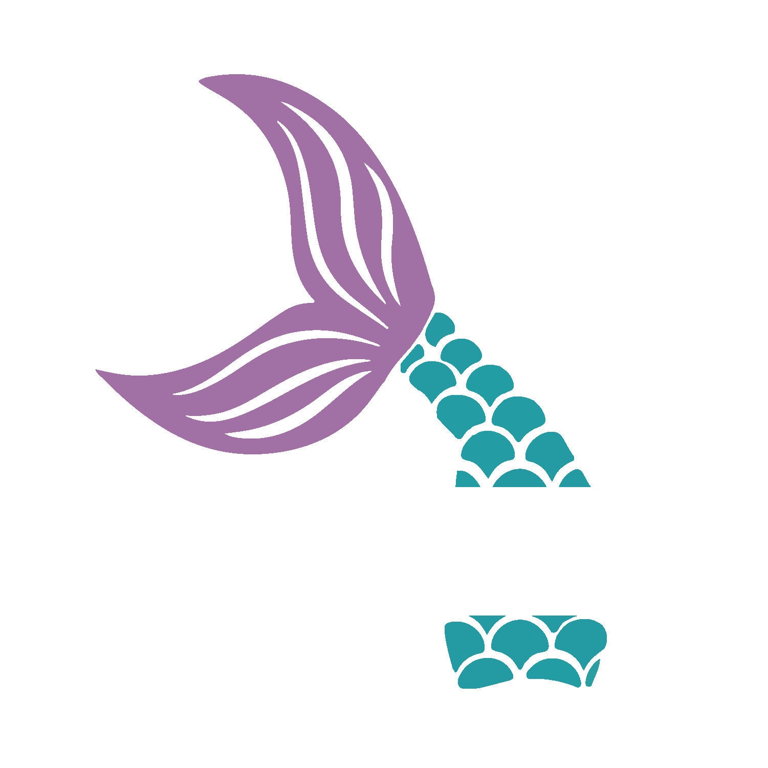 Mermaid Tail Monogram Svg Mermaid Tail Monogram Svg Etsy