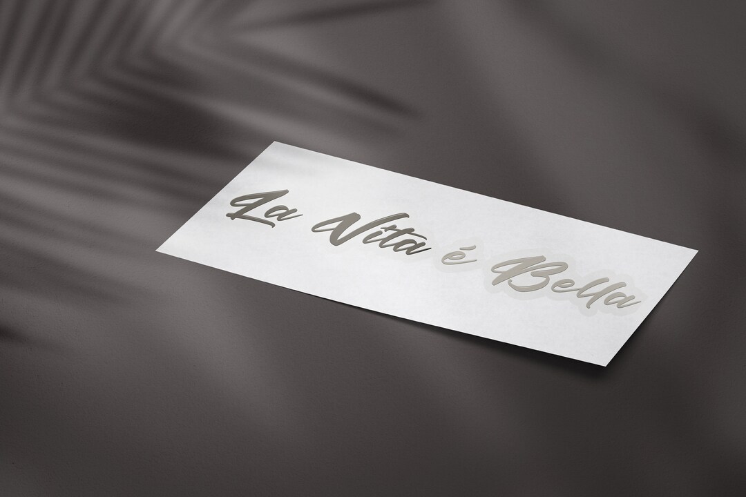 La Vita E Bella - Life is Beautiful Vinyl Sticker - Etsy