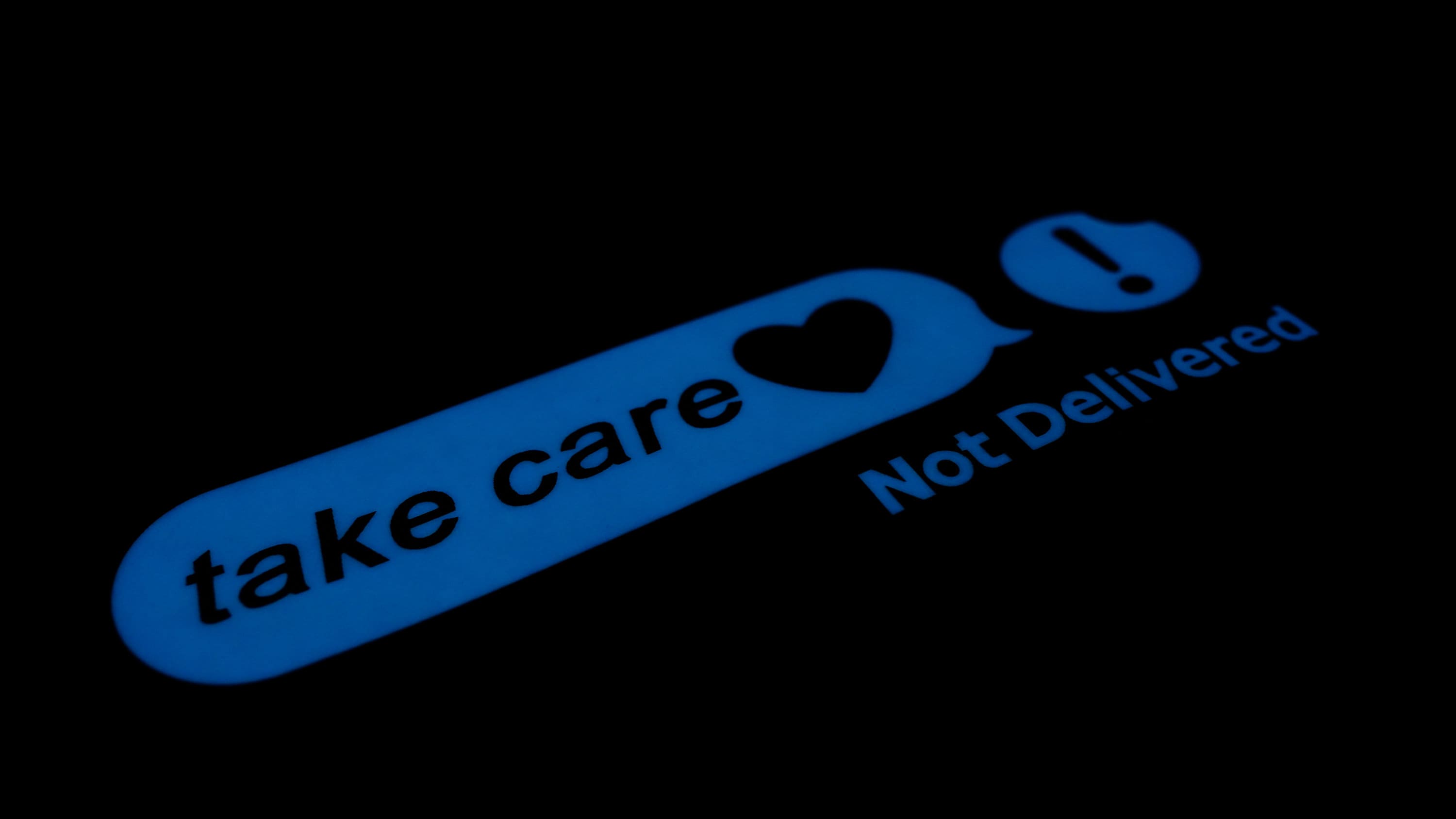 Take Care Text SMS Message LED Car Sticker - Etsy