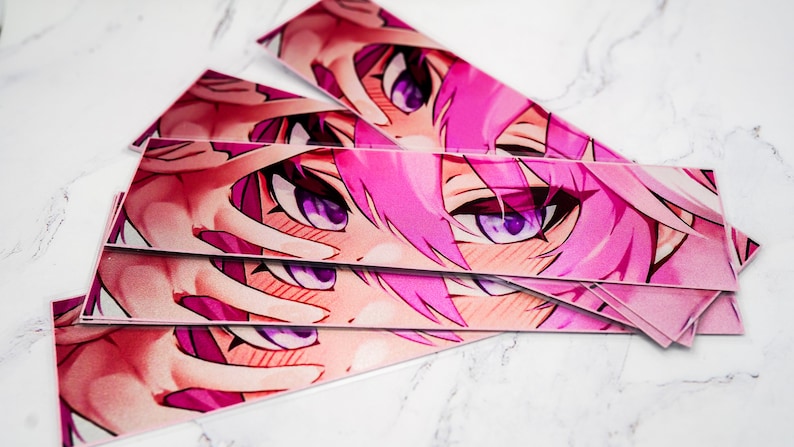 Anime Eyes Peace Sign Slap Sticker - Etsy