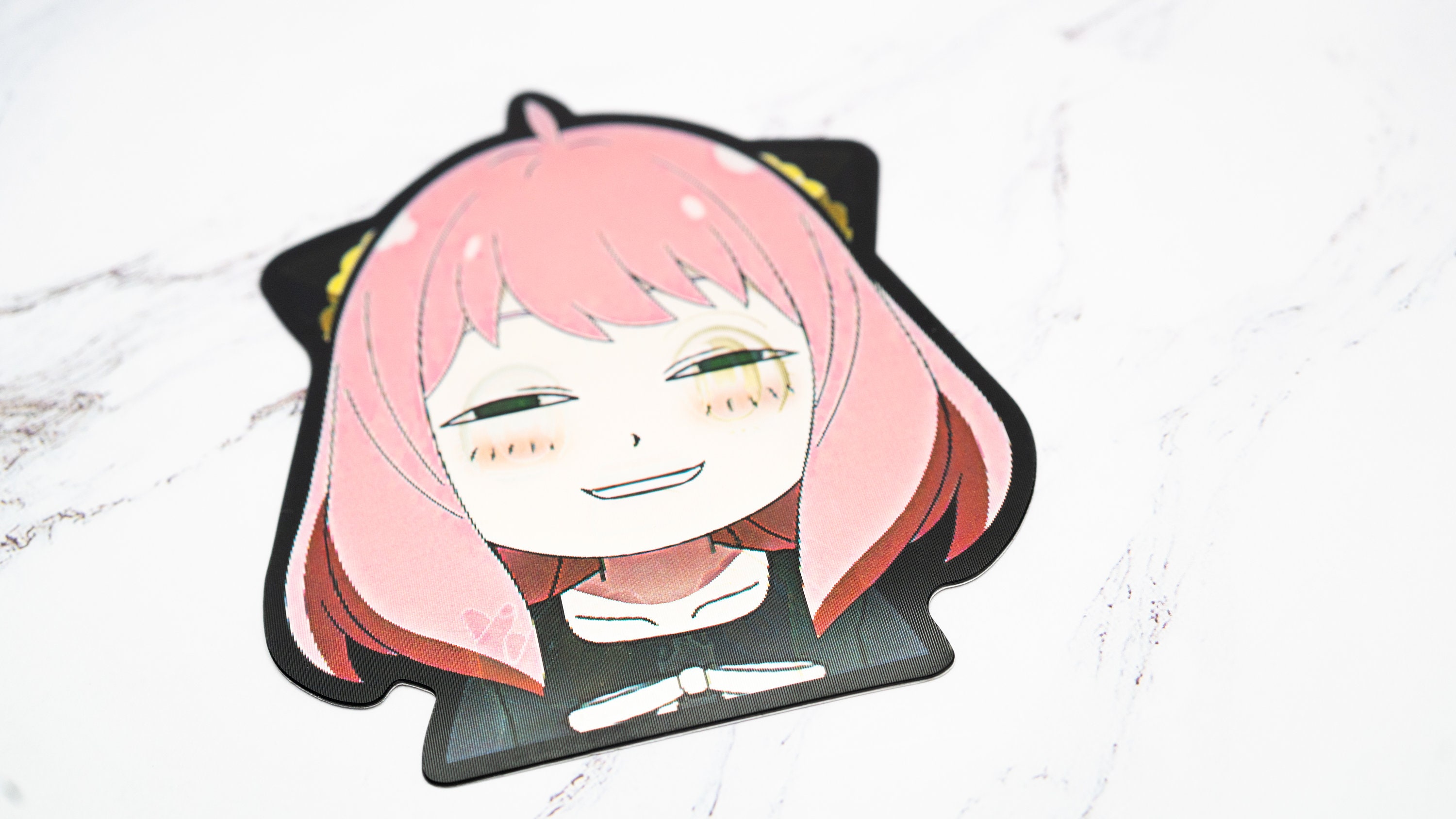 Cute Mischievious Scared SPY Anime Changing Moving Peeker Sticker - Etsy