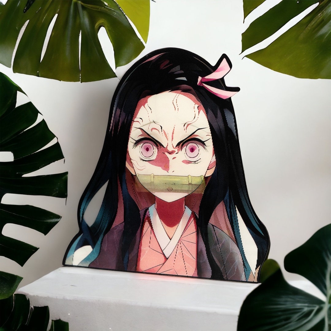 Cute Scared Angry Demon Anime Changing Moving Peeker Sticker - Etsy