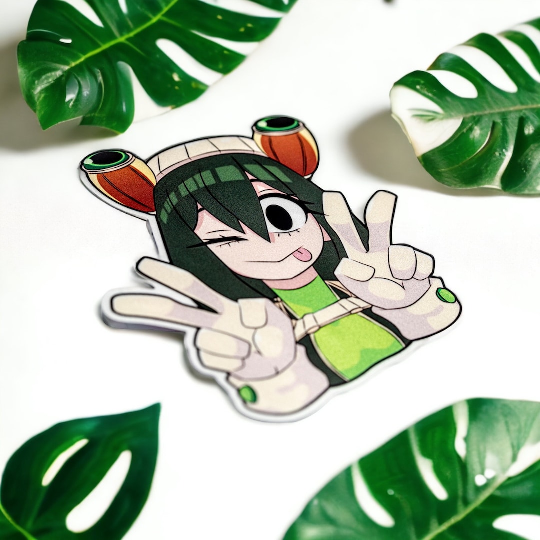 Anime Cute Peace Sign Reflective Peeker Sticker - Etsy