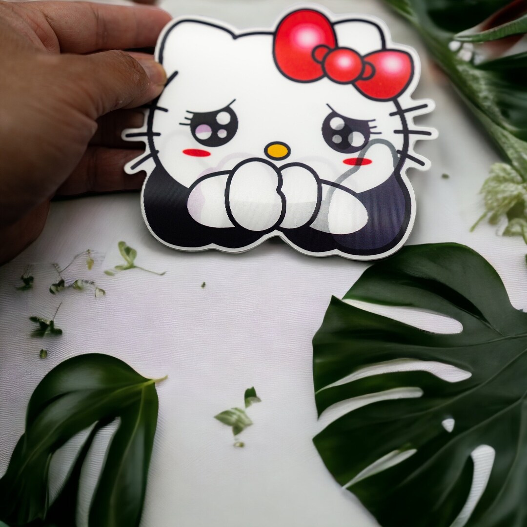 Hello Cat Anime Lenticular Moving Sticker - Etsy