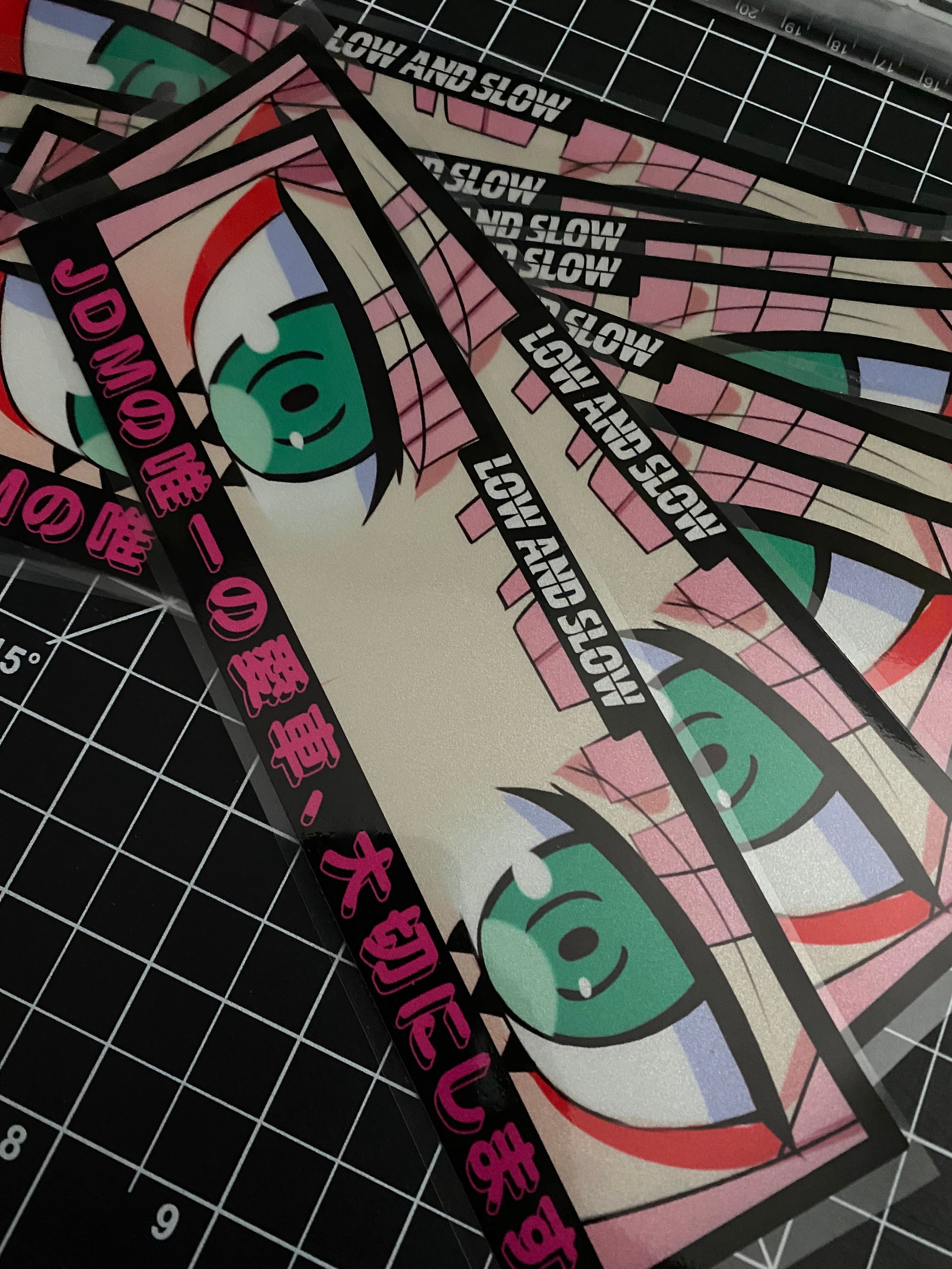 JDM Low and Slow Anime Eyes Slap Sticker - Etsy Canada
