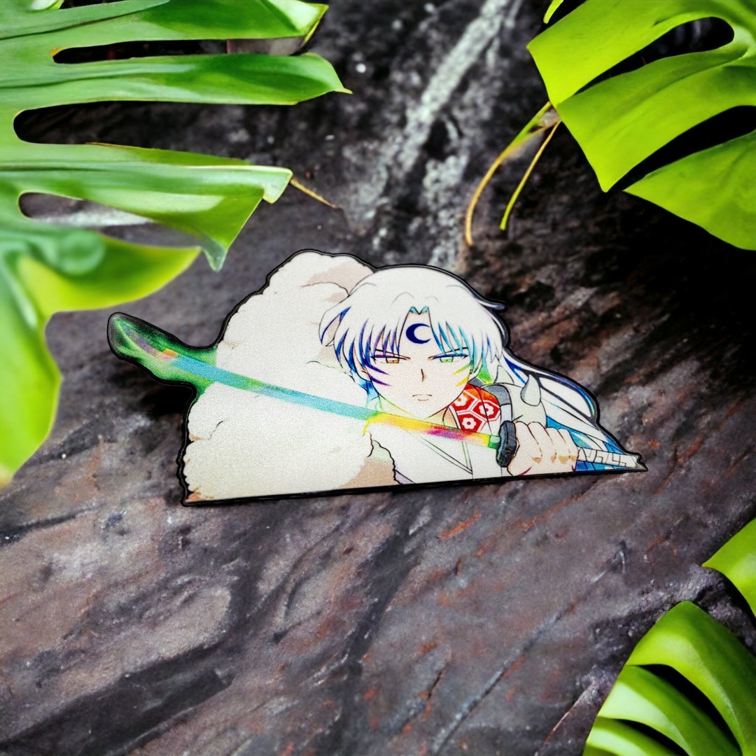 Anime Reflective Moon Sword Peeker Sticker - Etsy