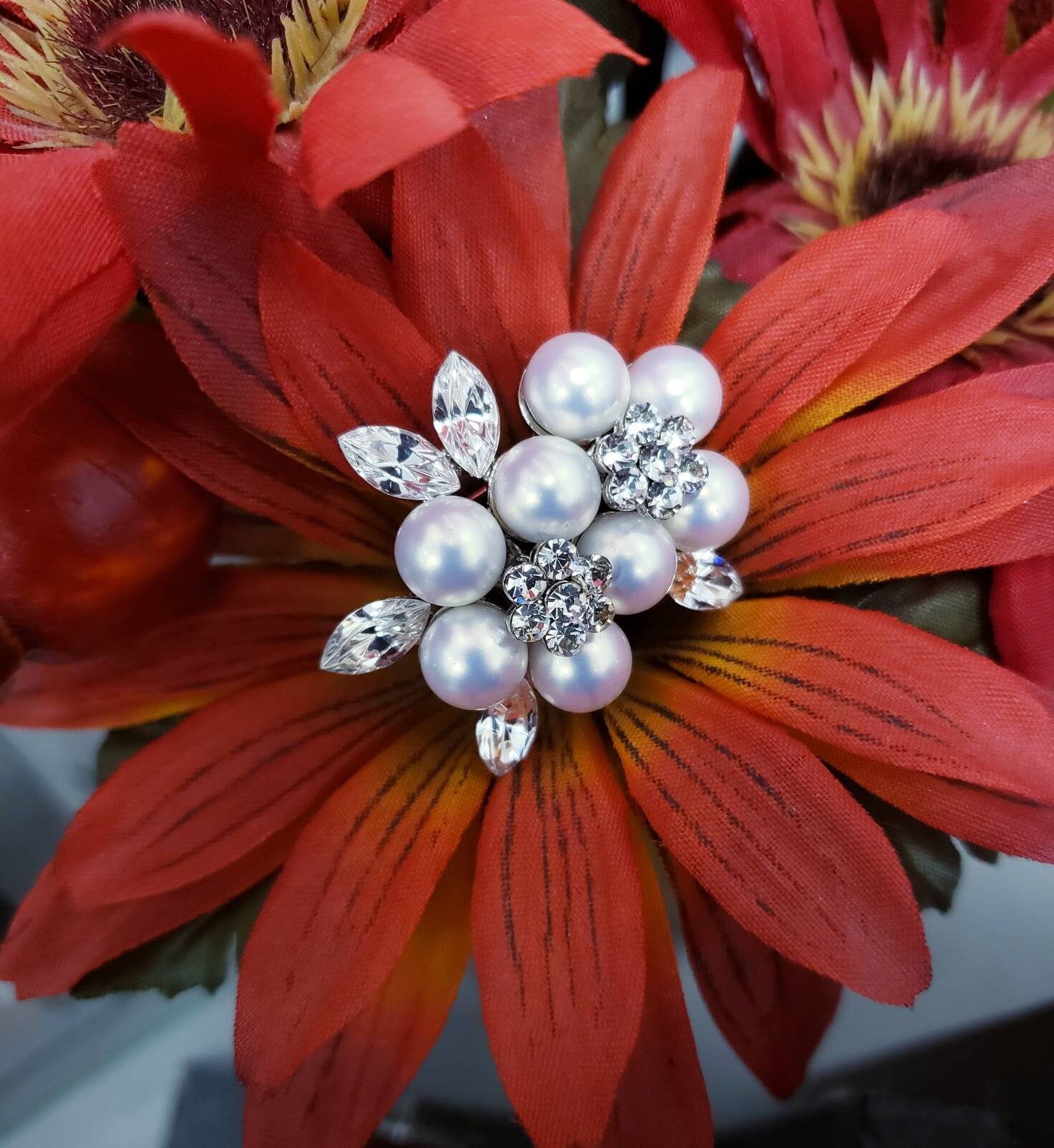 Vintage Stunning Faux Pearl and Crystal Wedding, Mother of the Bride ...