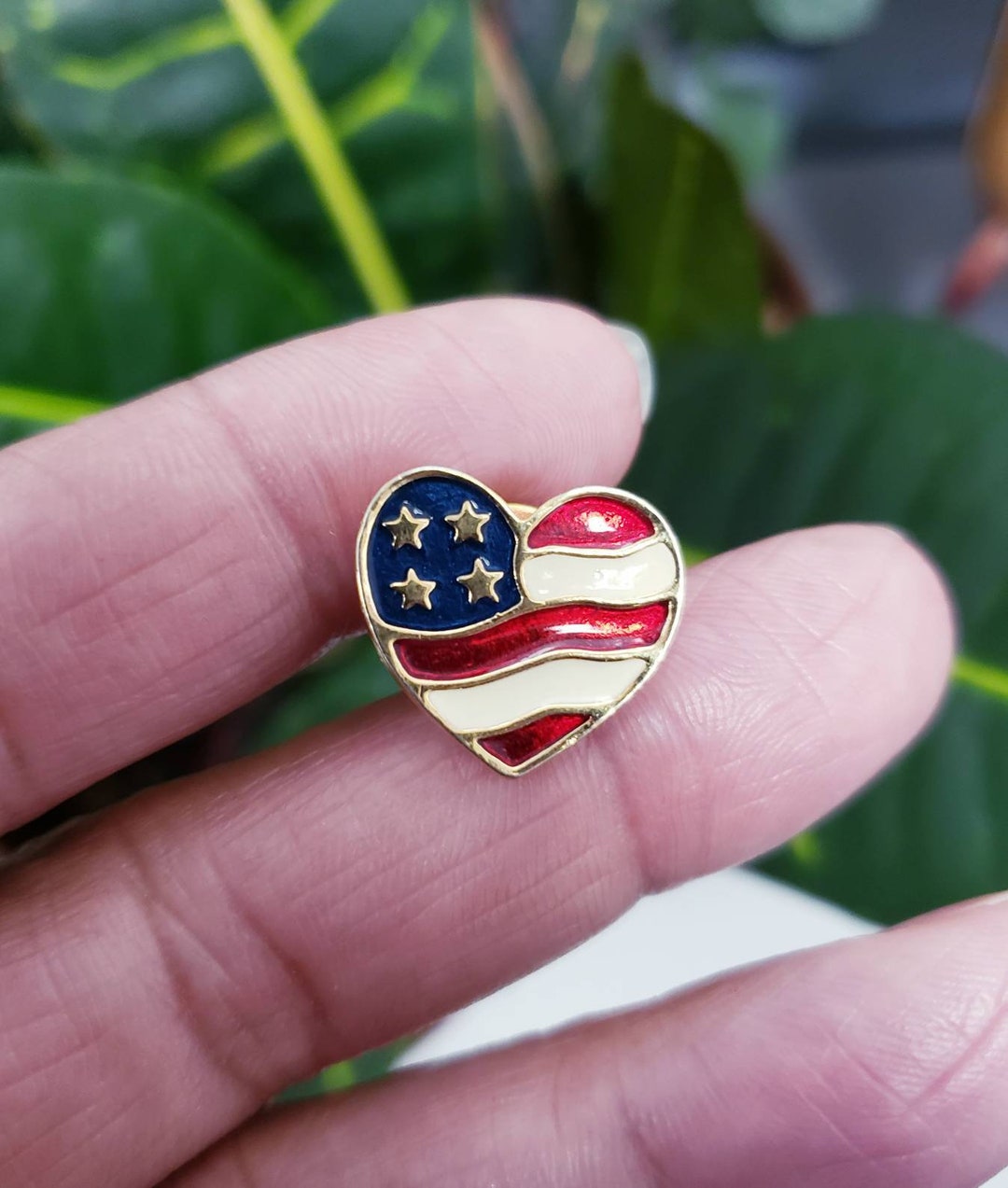 Vintage Avon Heart of American Flag Pin, Tie, Lapel Pin (honoring 911 ...