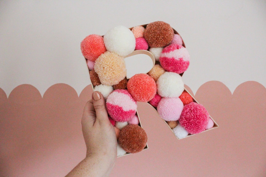Pom Pom Letter - Etsy
