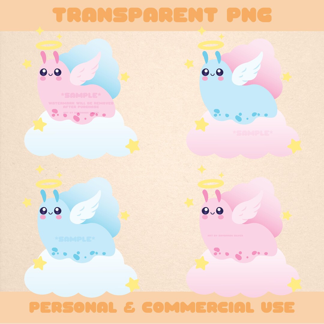 Snail Angels Transparent PNG Clipart – Cute Kawaii Whimsical Digital ...