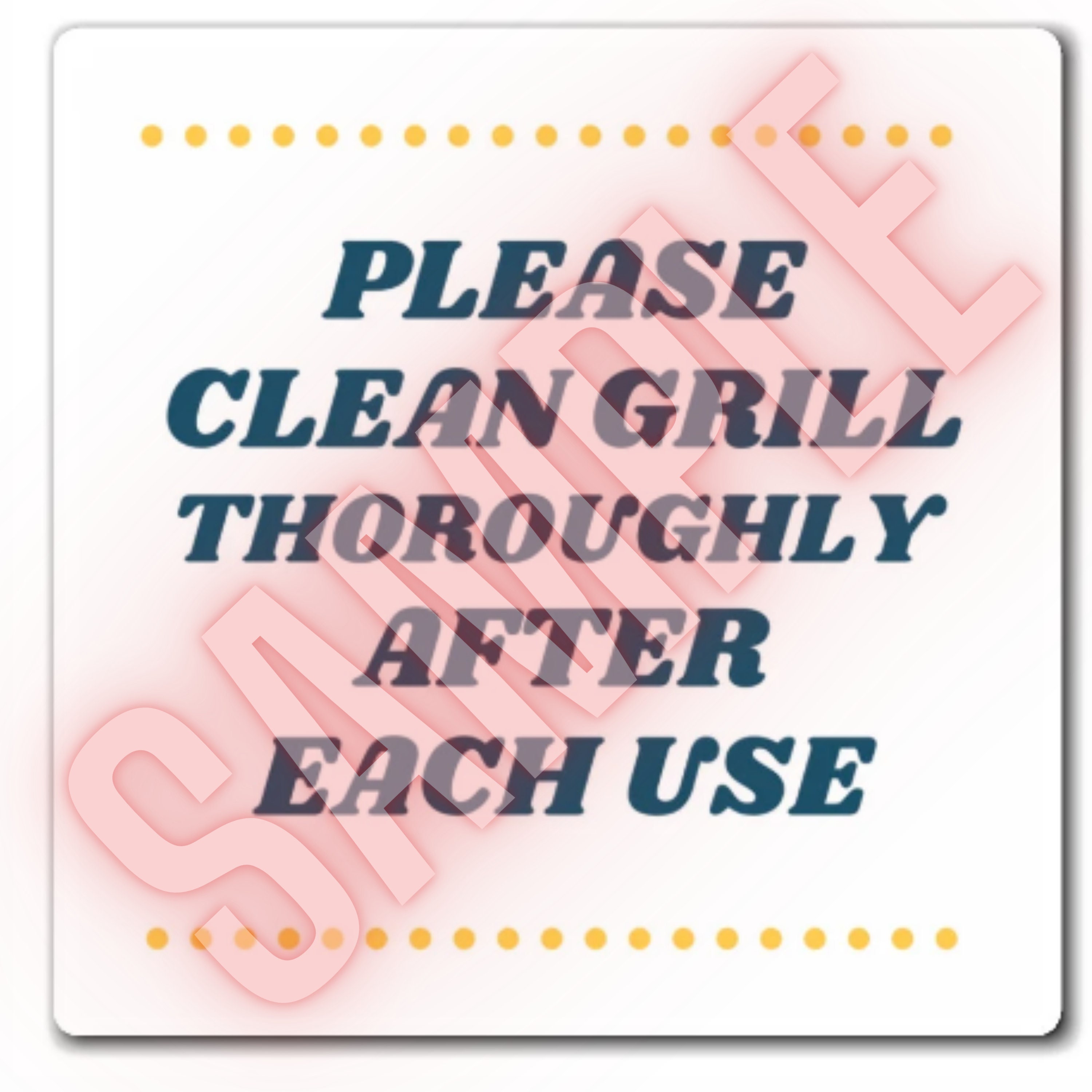 Please Clean Grill Reminder Magnet - Text Only Version - Etsy