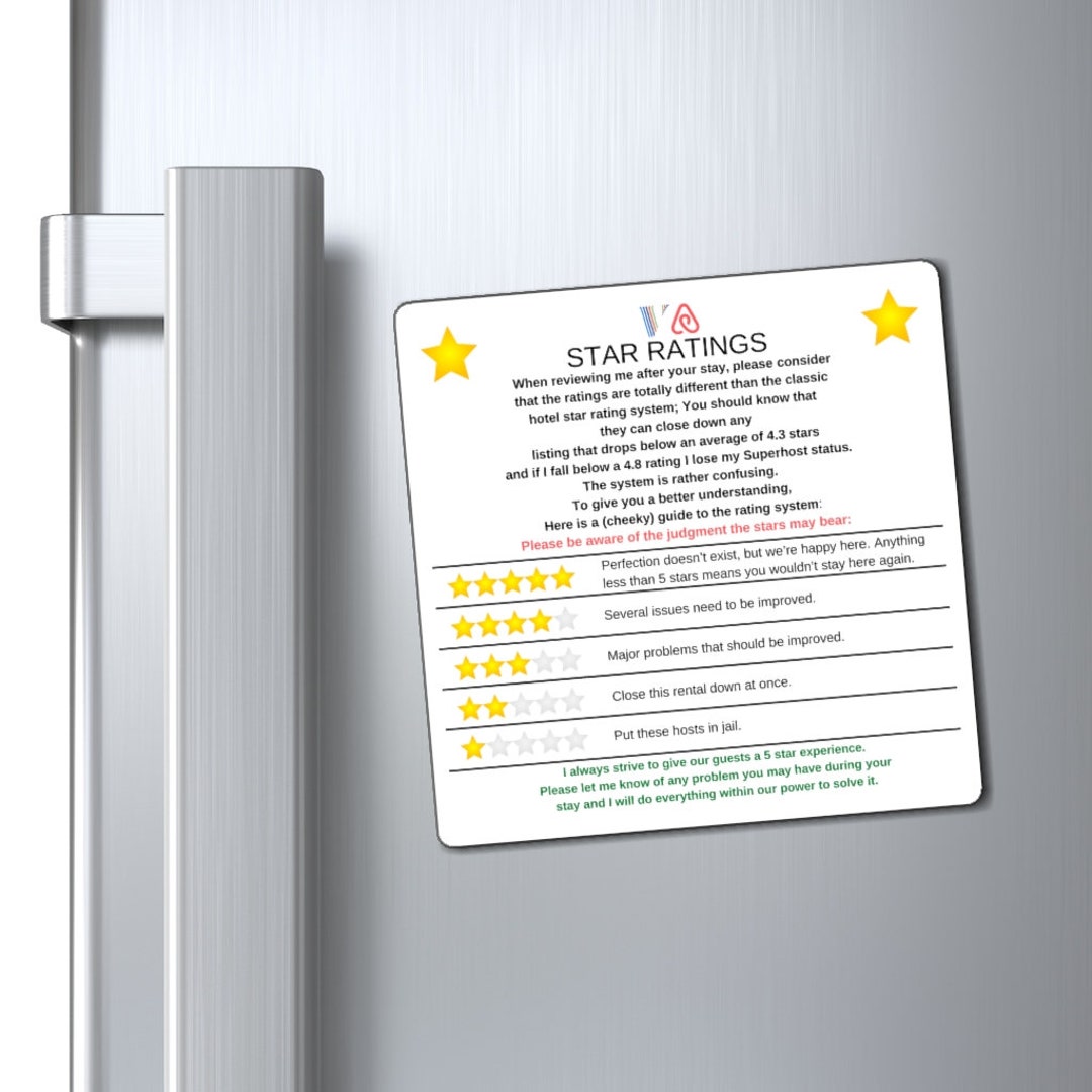 5 Star Ratings Explanation Magnet - Etsy