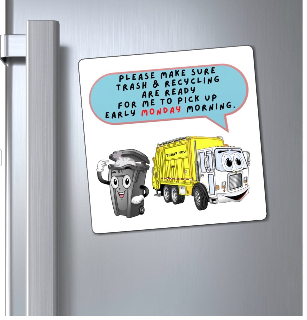 Trash Day Reminder Magnet for Strs - Etsy