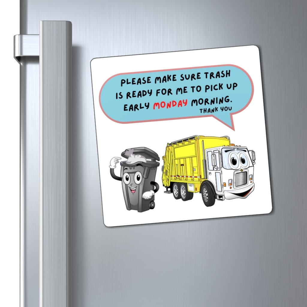 Trash Day Reminder Magnet for Strs - Etsy