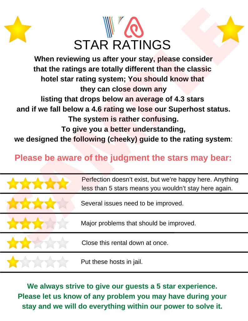 5 Star Explanation Printable - Etsy