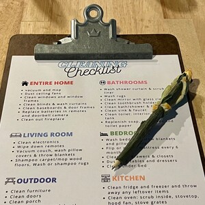 Airbnb/vrbo Printable Cleaning Checklist - Etsy