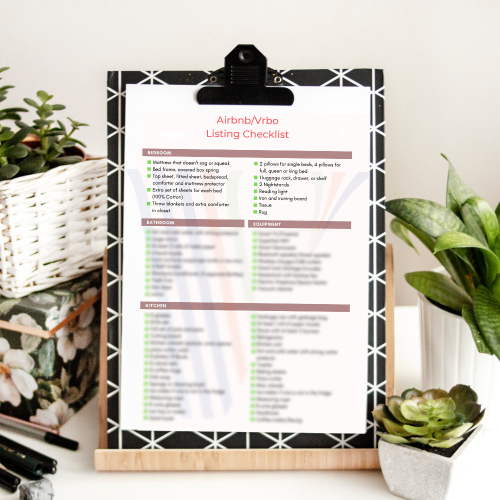 Airbnb/vrbo Printable Listing Checklist - Etsy