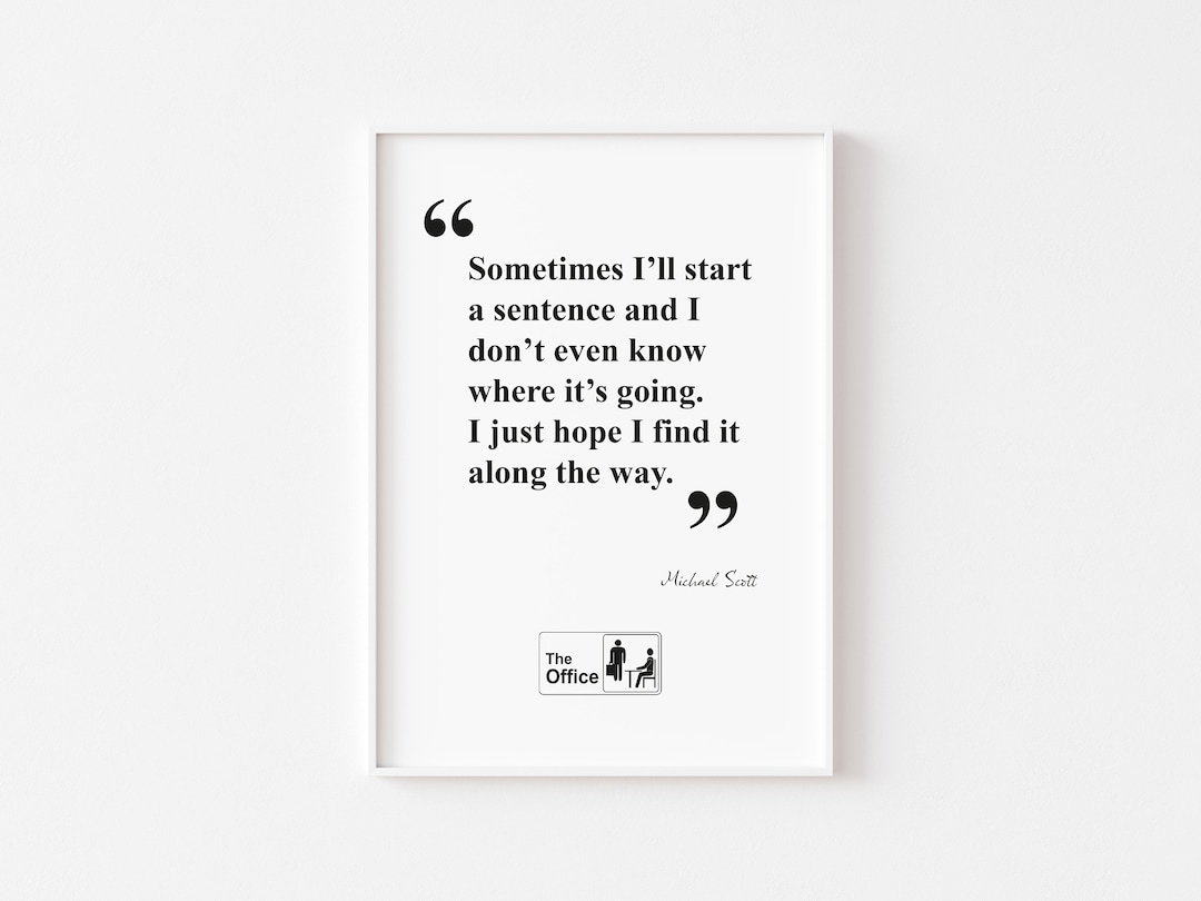 Michael Scott Quote Print: the Office Typography Art (digital Download ...