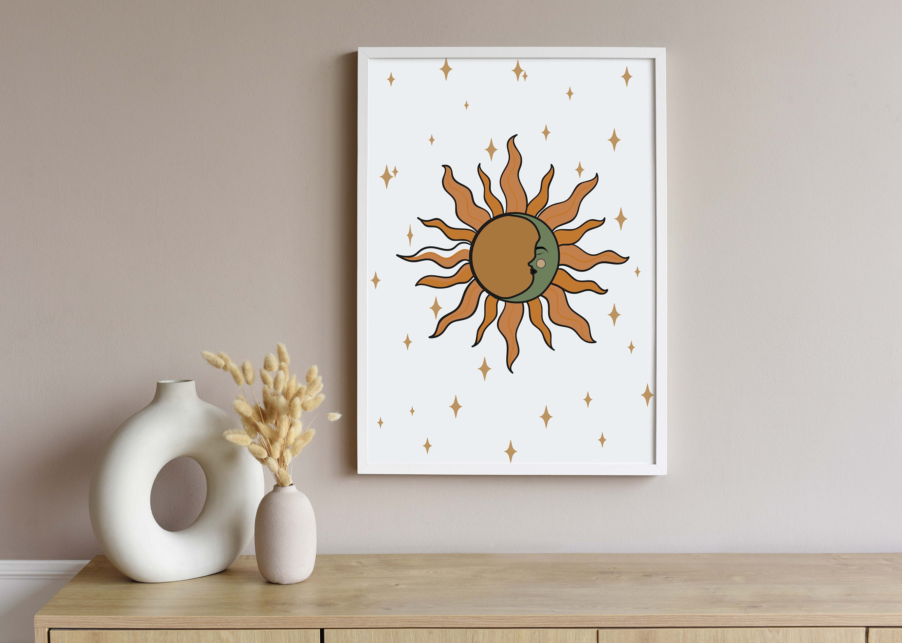 Abstract Moon And Sun