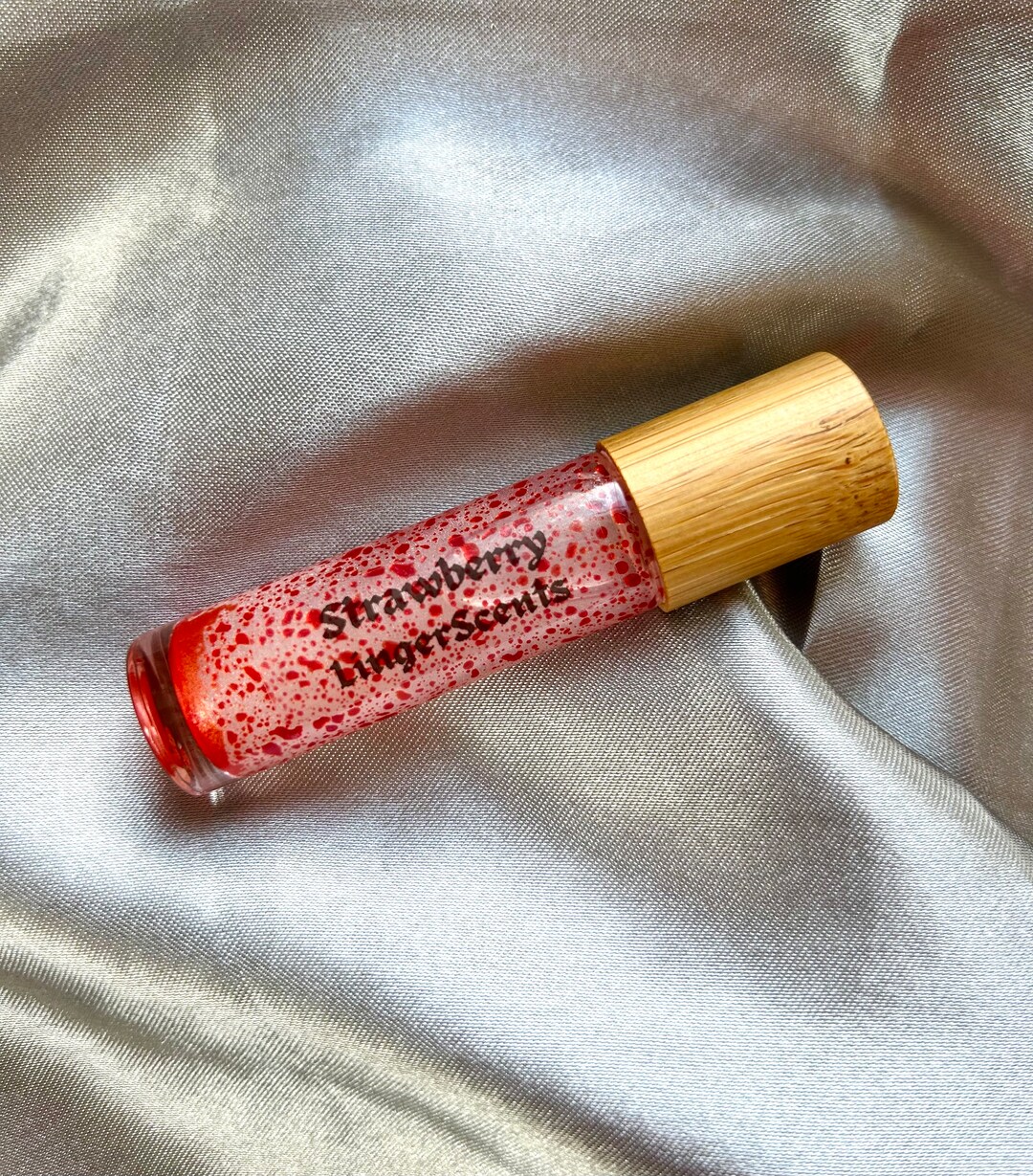 Strawberry Scented Perfume Fragrance Roll on Splatter Design - Etsy