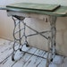 Vintage Cast Iron Sewing Machine Base With Sage Green Painted and ...