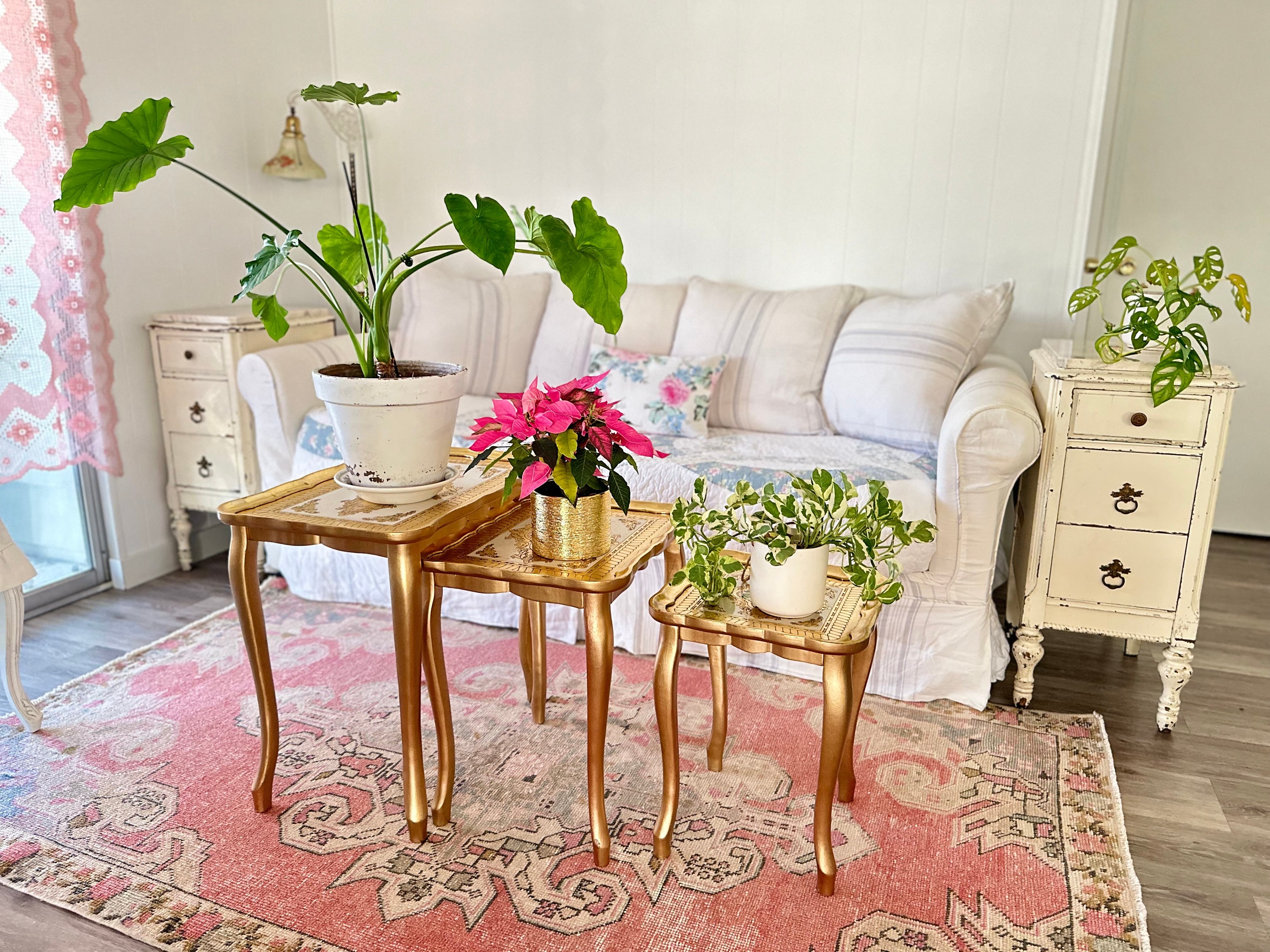 Stunning Vintage Italian Florentine Gold Gilt Nesting Tables, a Set of ...