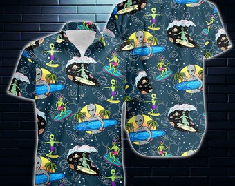 Alien Hawaiian Shirt | Etsy