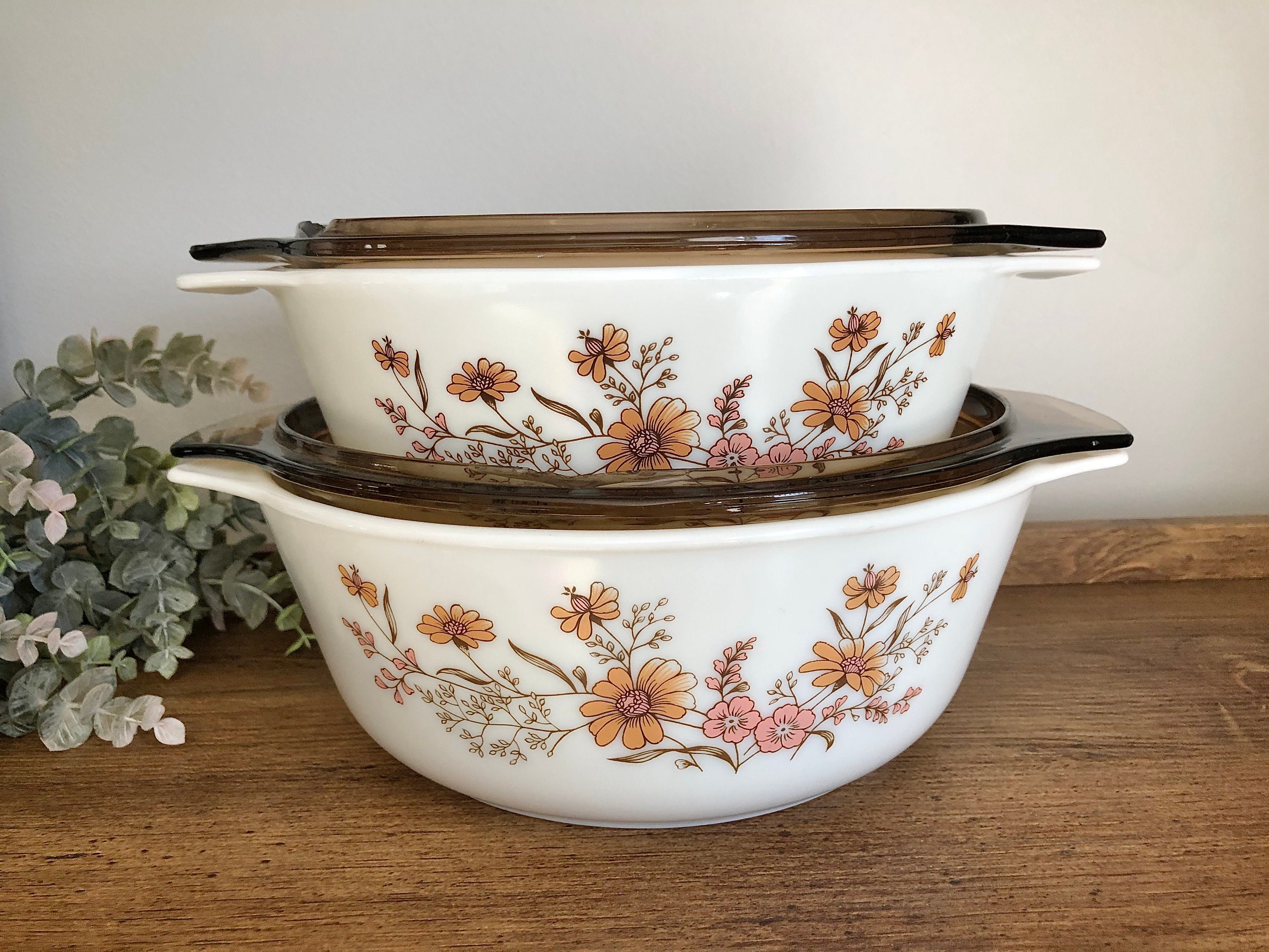 Set of 2 Vintage Pyrex England Woodland Country Autumn | Etsy
