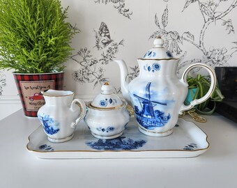 Delft Blue Tea Set - Etsy