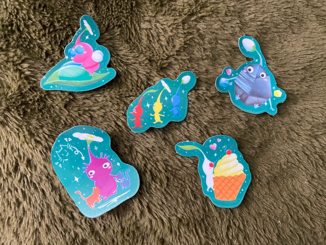 Pikmin Laminated Stickers - Etsy