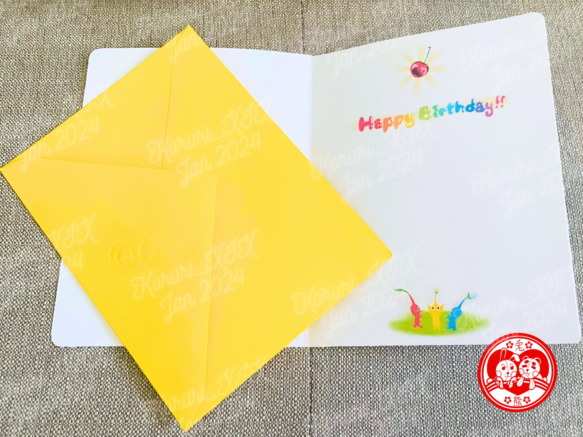 Pikmin Inspired Birthday Card - Etsy