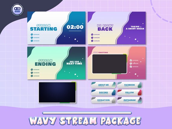 Digital Be Right Back twitch Banner Webcam Overlay Animated Twitch ...