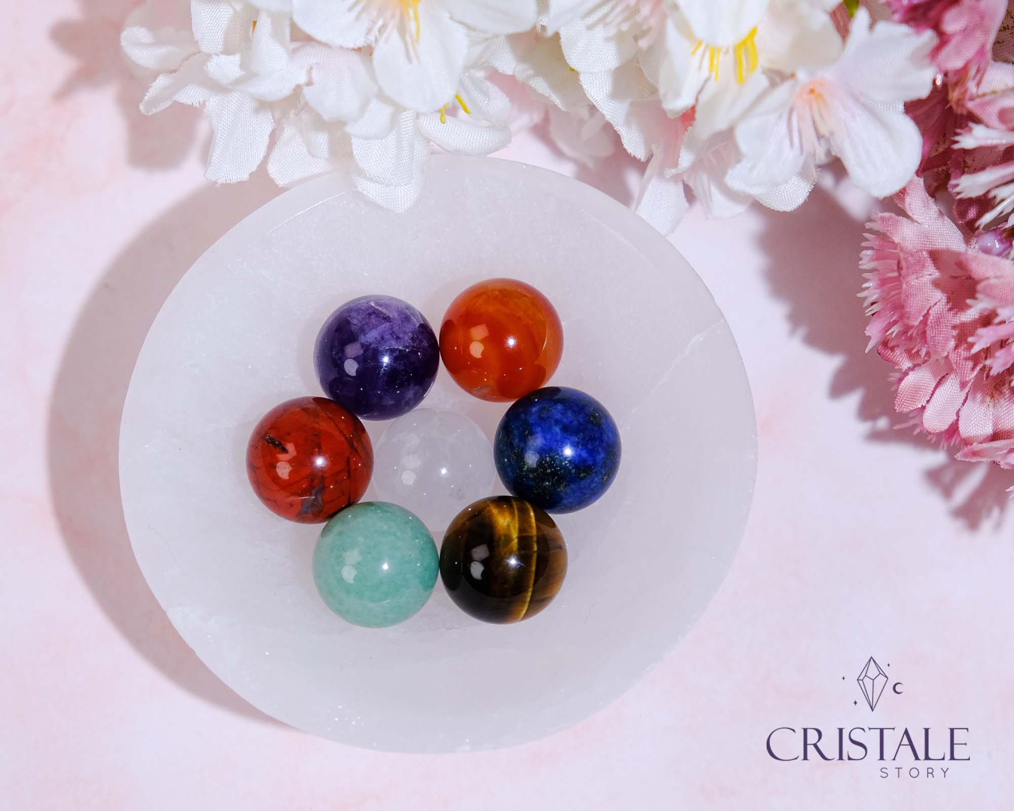 7 Chakra Mini Sphere Set Seven Chakra Mini Sphere Crystal - Etsy Canada