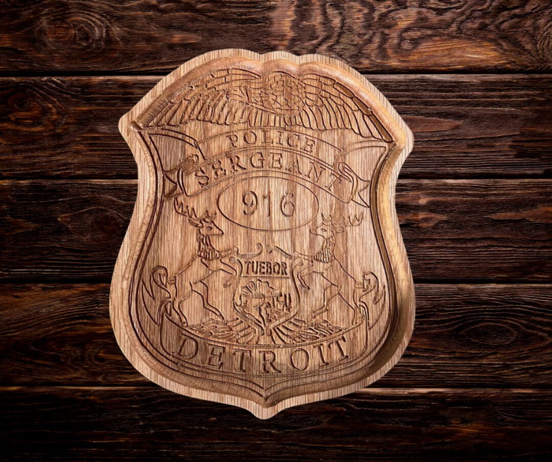Detroit Police Sergeant Catch All Tray / Wallet Tray / Bedside Catchall ...