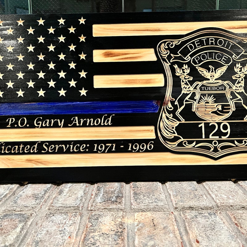 Wooden Police Flag - Etsy