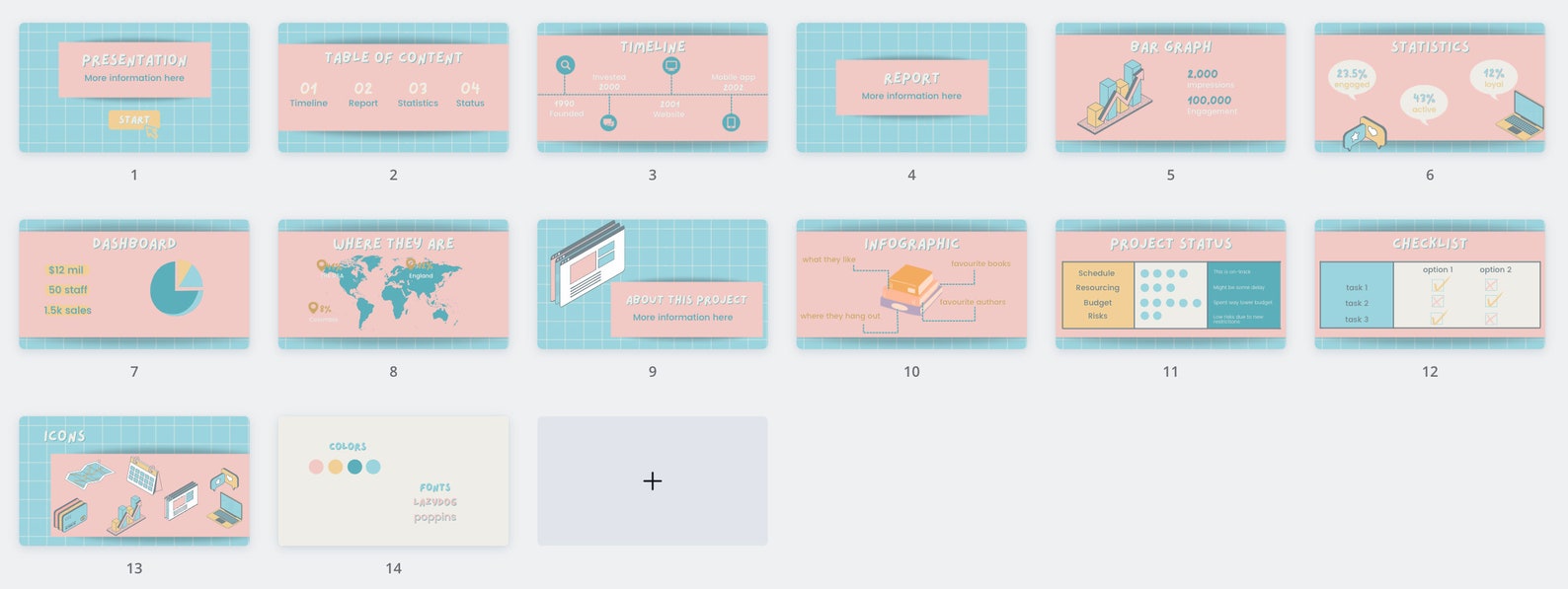 Cute Pastel Powerpoint Template | Canva Template - Etsy