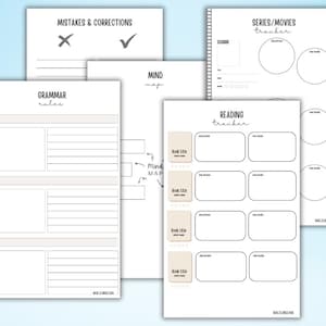 Language Learning Booklet Printable Language Learning Planner Grammar ...