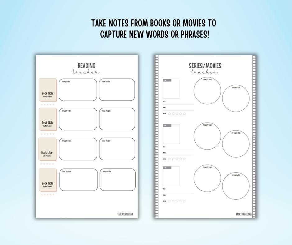 Language Learning Booklet Printable | Language Learning Planner ...