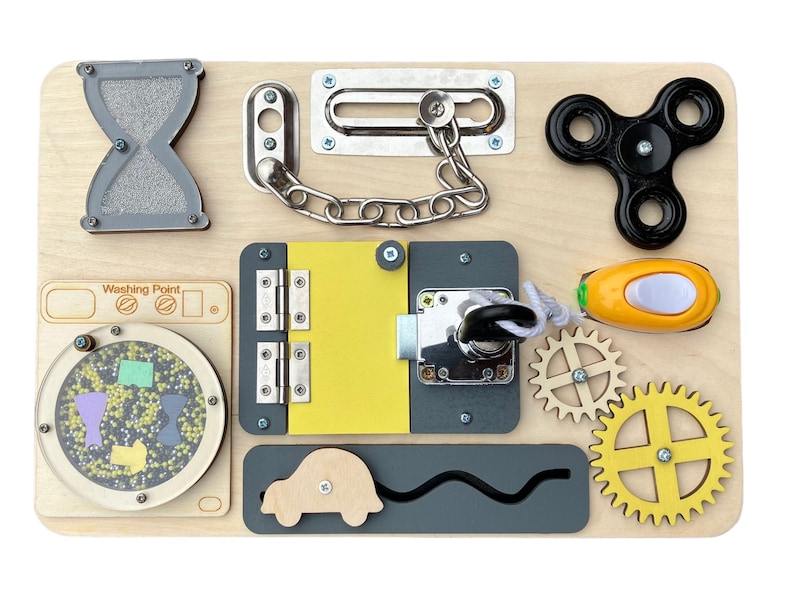 Montessori Busy Board for Toddlers, Sensory Activity Board - Etsy UK