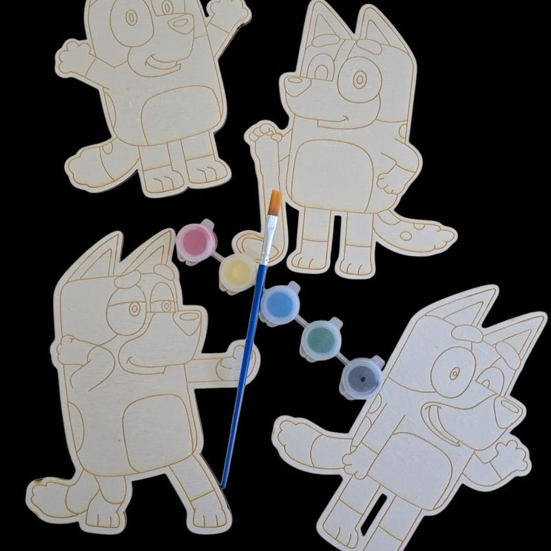 Bluey Paint Kit - Etsy UK