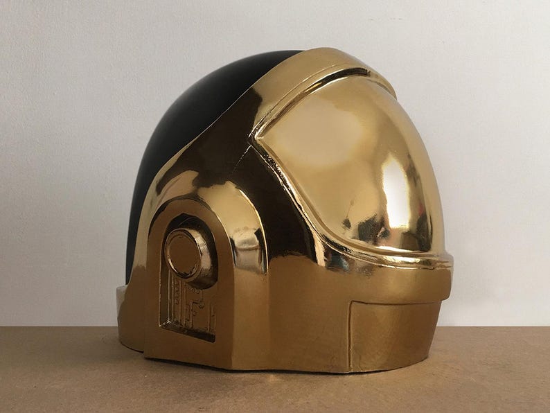 DAFT PUNK Guy Manuel Helmet Chrome Finished Includes Gloves and Pendant ...