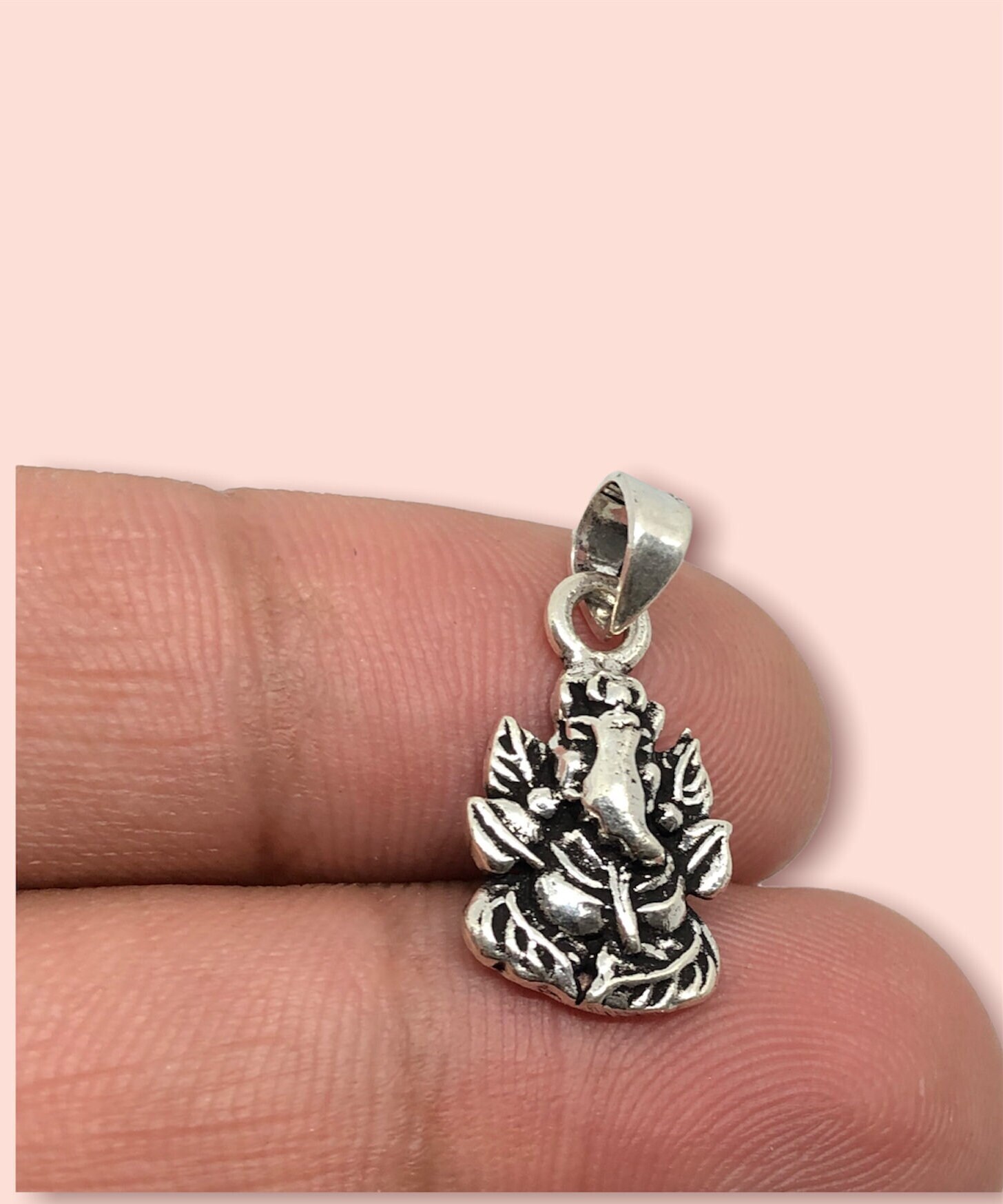 Ganesh Pendant 925 Sterling Silver Hindu God Pendant - Etsy