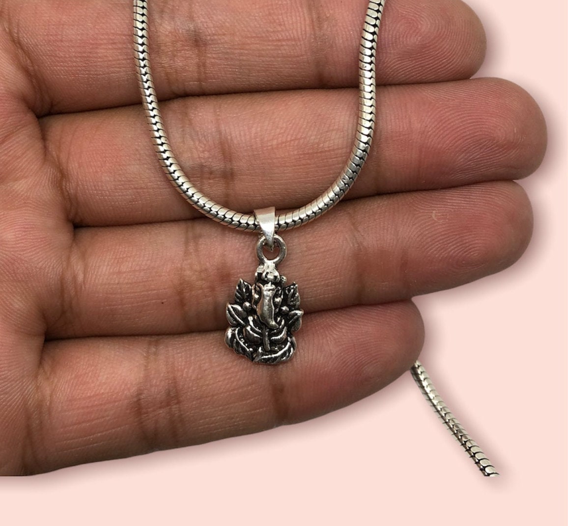 Ganesh Pendant 925 Sterling Silver Hindu God Pendant - Etsy
