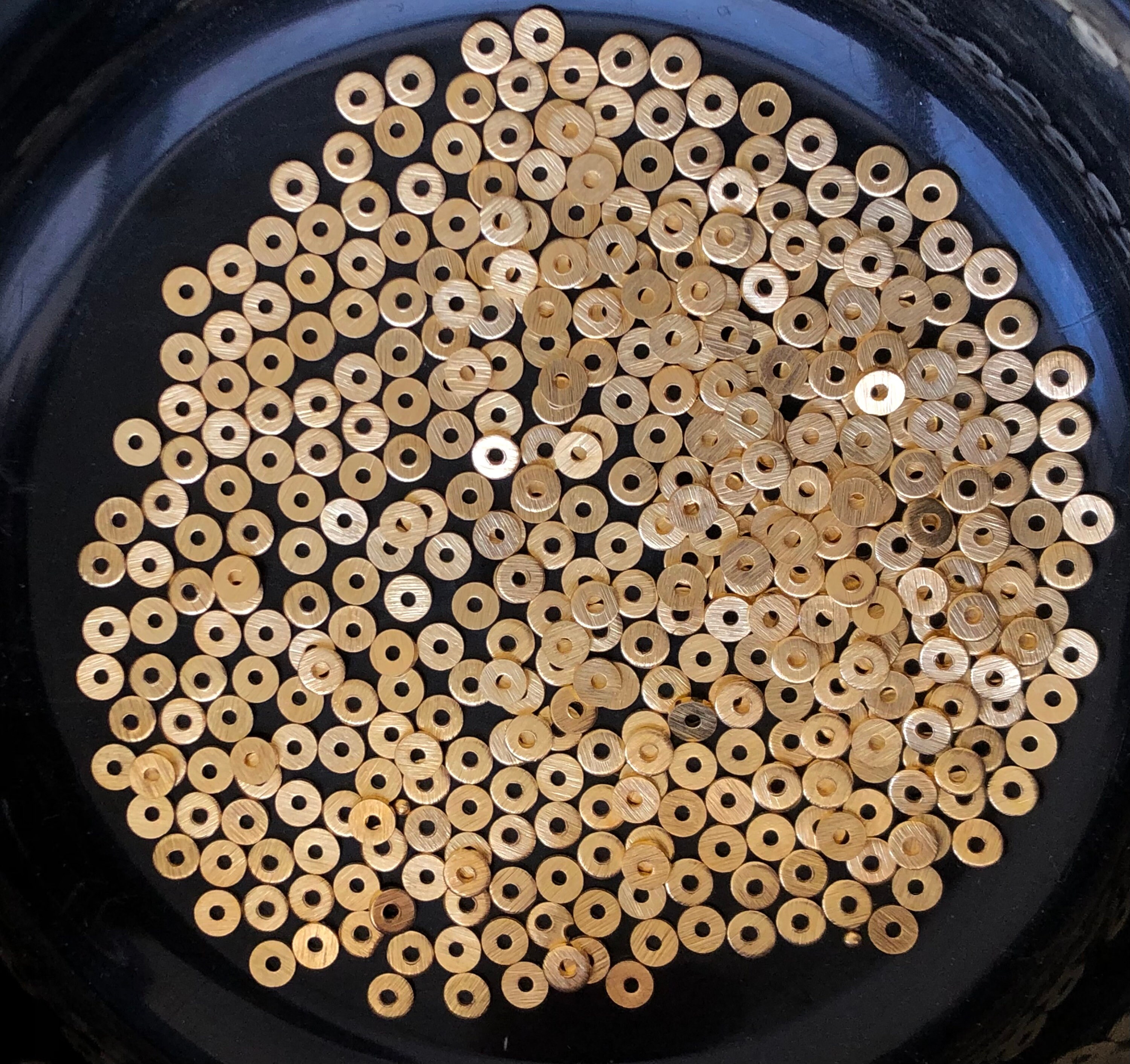4mm 50pc Gold Disk Spacer for Jewelry Making, 92.5 Sterling Silver ...