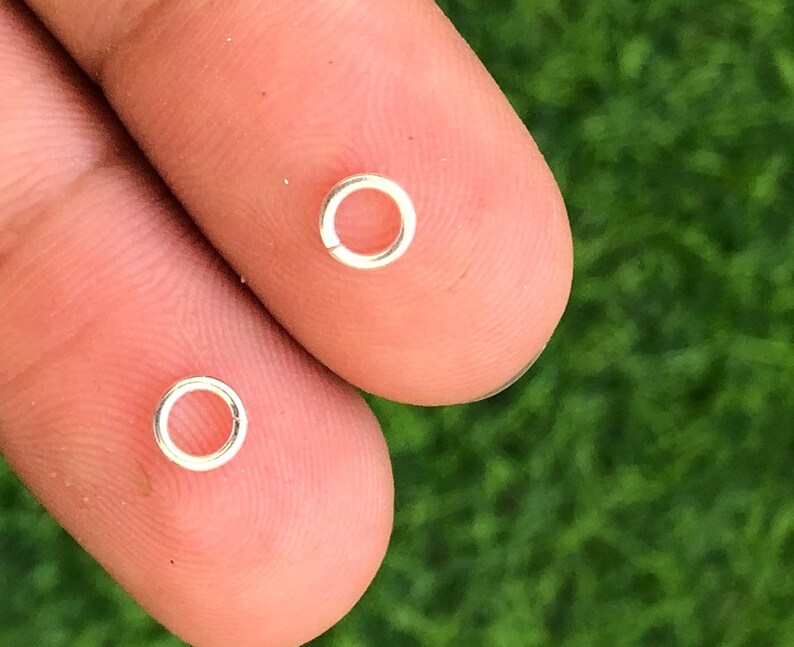 5mm 50pc Open Jump Ring, 92.5 Sterling Silver Open/split Round Jump ...