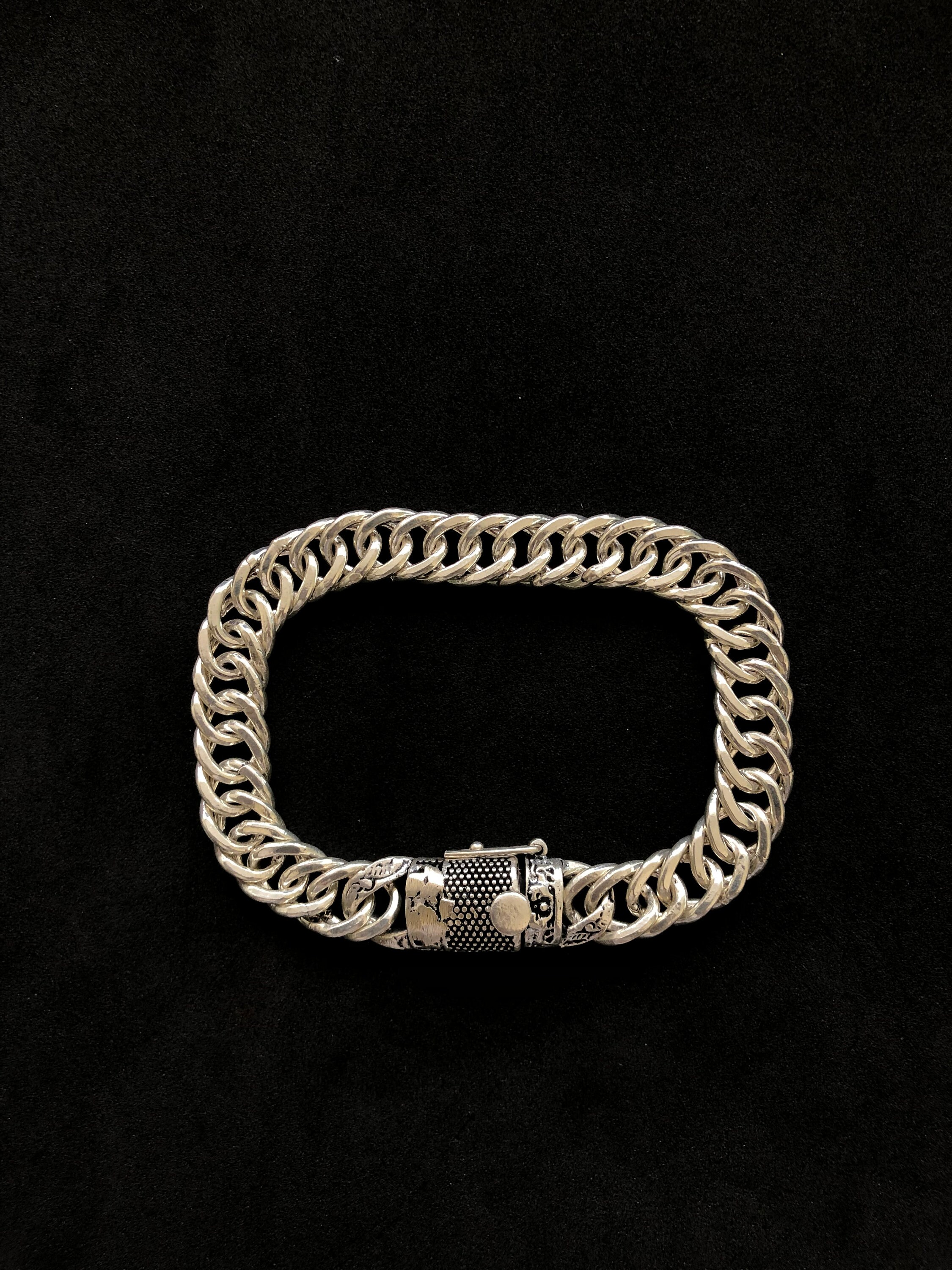 Curb Chain Bracelet 925 Sterling Silver Bracelet Cuban Link Silver Bracelet Men Women